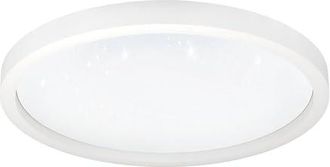 Eglo connect.z Smart Home LED Deckenleuchte Montemorelos-Z mit Kristall-Effekt, ZigBee, App und Sprachsteuerung Alexa, warmweiß-kaltweiß, RGB, dimmbare Dec