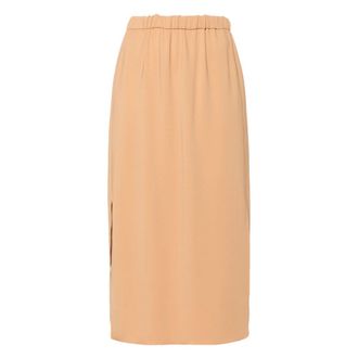 Forte_Forte Stretch Cady Crepe Bleistiftrock - - Skirts - Damen - Beige - M