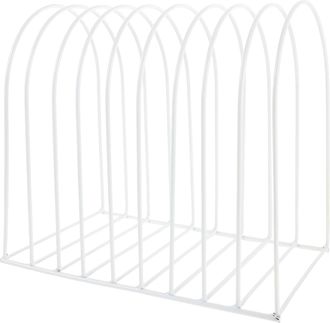 DOITOOL Moderner Metall-Schreibtisch B&uuml;cherregal Organizer Vielseitiger Vertikaler Aktenhalter f&uuml;r B&uuml;ro Einfacher Aufbau Stabiler Tisch-Organizer f&uuml;r Ordner u