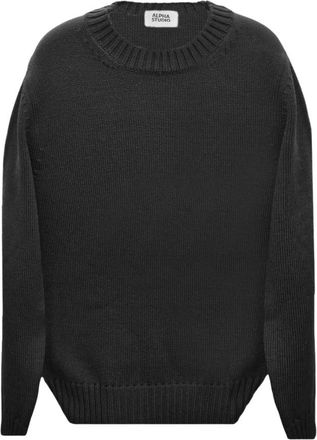Alpha Studio Homme, Pulls, Noir, Taille: XL Girocollo M/L