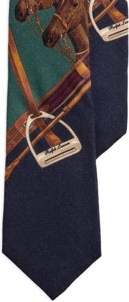 Ralph Lauren Purple Label cravate &agrave; imprim&eacute; graphique - Bleu