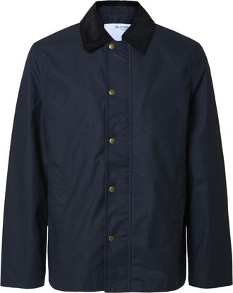 Selected Herren Slhwalter Waxed Cotton 2.0 JKT Noos, Sky Captain, l