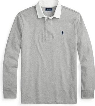 Polo Ralph Lauren Langärmliges Baumwoll Polo - Grau