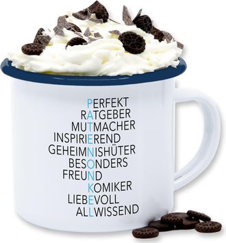 Shirtracer Emaille Tasse Blechtasse - Tassen - Geschenke Patenonkel Eigenschaften I Geschenk Pate Geschenke an Paten I Weihnachtsgeschenke Patenonkel Geschenk We