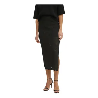 Liviana Conti Jupe mi-longue en maille - Femme - Jupes - Noir - Taille: 44 FR