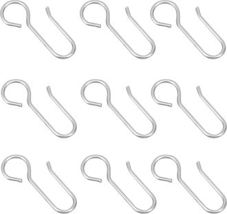 Angoily 100 St&uuml;ck Edelstahl Vorhangschienen Haken S Form Vielseitig F&uuml;r Gardinen Duschvorh&auml;nge Deckenmontage Ohne Bohren Robust Silber