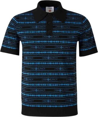 Casablanca Homme, Tops, Multicolore, Taille: M Sound Wave Polo