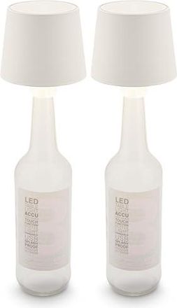 Briloner LED Flaschenlampe kabellos mit Touch, dimmbar, warmwei&szlig;e Lichtfarbe, Flaschenleuchte, LED Lampe, Akku Tischleuchte, Weinlampe, Flaschenlampe Aufsatz, 