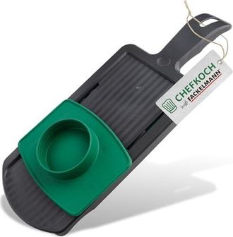 Fackelmann Chefkoch Coupe-l&eacute;gumes avec support pour restes et lames en acier inoxydable extra-tranchantes - Parfait pour les pommes de terre, les carottes et aut