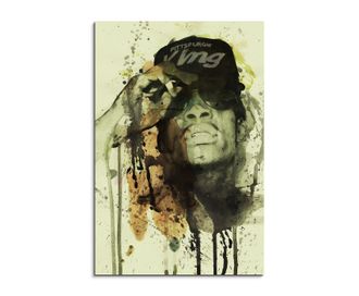 Paul Sinus Art Wiz Khalifa 90x60cm Aquarell Art Bilder Unikat Leinwandbild direkt vom Künstler