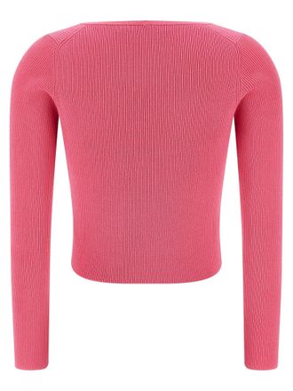 Versace Safety Pin-Fastened Cardigan - Pink