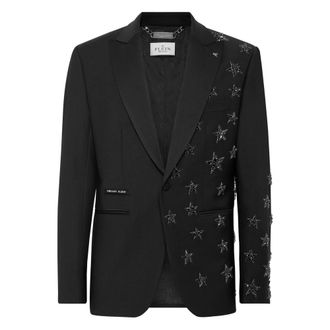 Philipp Plein One-Button Blazer Slim Fit - - Jackets - Herren - Schwarzk - L