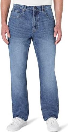 Amazon Essentials Jean Rigide à Coupe Ample Homme, Teinté Bleu Moyen, 38W / 34L