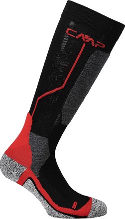 F.lli Campagnolo Skisocke aus Wolle, Schwarz-Ferrari, 46/48