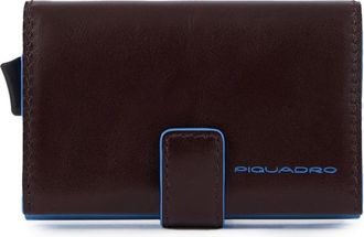 Piquadro Homme, Accessoires, Brun, Taille: ONE Size Portefeuille Compact avec Double Support de Cartes Pop-up
