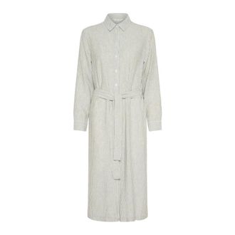 Part Two Femme, Robes, Vert, Taille: 36 FR Robe-chemise verte &agrave; rayures