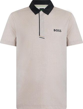 HUGO BOSS Homme, Tops, Beige, Taille: S Polo &agrave; manches courtes avec logo