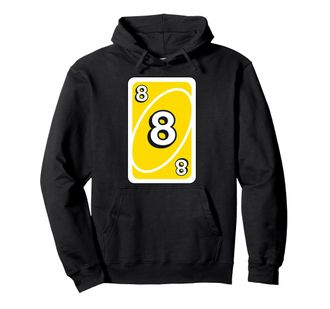 Uno Halloween Gelb 8 Karten Pullover Hoodie