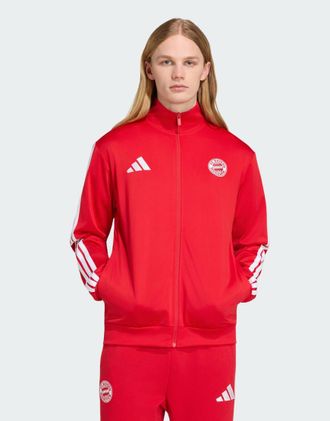 adidas FC Bayern M&uuml;nchen DNA Trainingsoberteil in Better Scarlet / Wei&szlig;-ROT