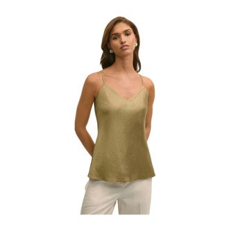 Brooks Brothers Femme, Tops, Jaune, Taille: 42 FR Satin Soft Top