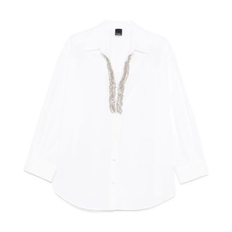 Pinko Wei&szlig;es Button-Up Hemd Lange &Auml;rmel - - Blouses & Shirts - Damen - Wei&szlig; - S