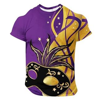 Generic Costume de carnaval pour homme - T-shirt slim fit - Col rond basique - T-shirt d&eacute;t&eacute; &agrave; manches courtes - T-shirt de sport - T-shirt pour homme - T-shir