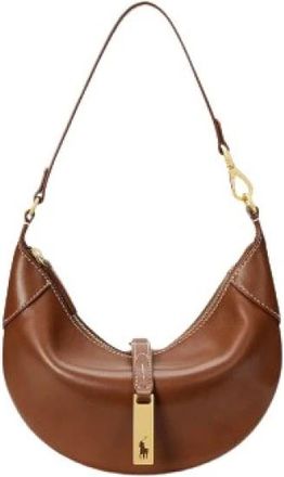 Polo Ralph Lauren Femme, Sacs, Brun, Taille: ONE Size ID Calfskin Mini Shoulder Bag
