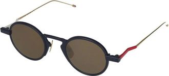 Thom Browne unisex, Accessoires, Jaune, Taille: 43 MM Titanium Round Lunettes de soleil