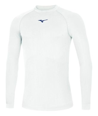 Mizuno Shirt mit Rippen, Unterw&auml;sche, Langarm-Shirt f&uuml;r Judo Large Bianco