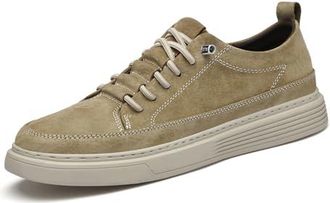 Generic Baskets décontractées en cuir souple antidérapant respirant pour homme, camel, 40 2/3 EU