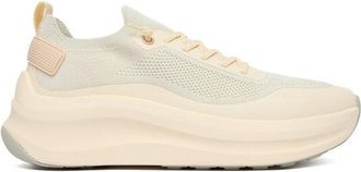 Calvin Klein Sneakers Chunky Runner Lace Up Sock Knit YW0YW02033 Écru