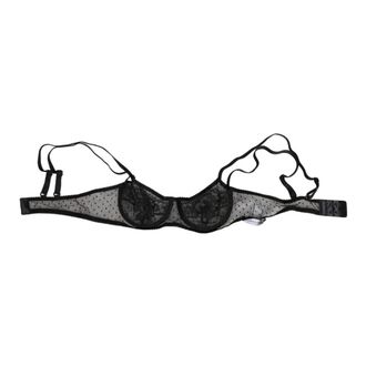 Dolce & Gabbana Schwarzer Blumen Balconette BH Unterw&auml;sche - - Underwear - Damen - Schwarzk - S