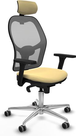 Piqueras y Crespo B&uuml;rostuhl mit Lendenwirbelst&uuml;tze mit 3D-Armlehnen und Kopfteil, h&ouml;henverstellbar und neigbar. Ausgestattet mit 5 Positionen und injiziertem Schaum. Gr