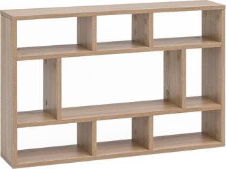 WOHNLING Wandregal WL5.809 Sonoma Eiche 75x51x16 cm Holz H&auml;ngeregal Modern, Design Wandboard Freischwebend, Holzregal Regal f&uuml;r die Wand, B&uuml;cherregal Schmal, D