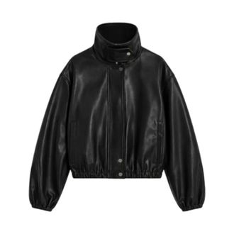 Nour Hammour Nour Hammour, Femme, Vestes, Noir, Taille: 40 FR Blouson en cuir classique