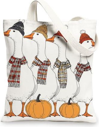 Generic Sacs fourre-tout en toile doie, sacs à provisions réutilisables, amusants et fantaisistes, légers et lavables pour salle de sport, blanc, 13x15 Inch