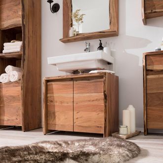 Ars Natura home24 Waschbeckenunterschrank 70 x 60 x 40cm Braun