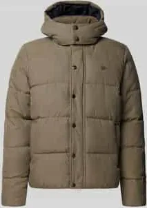 Superdry Steppjacke mit verdecktem Rei&szlig;verschluss und Label-Stitching