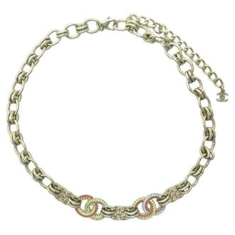Chanel Halskette - NEUE CHANEL CHOKER-HALSKETTE MIT LOGO CC MEHRFARBI - Gr. unisize - in Gold - f&uuml;r Damen
