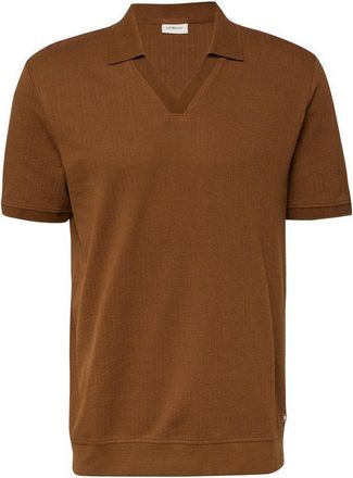 s.Oliver Kurzarmshirt Polo-Shirt Polo-Shirt aus strukturiertem Baumwolljersey