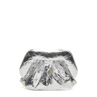 Themoir&egrave; Clutches - Silver Mirror Clutch With Crinkled Texture And Com - Gr. unisize - in Silber - f&uuml;r Damen