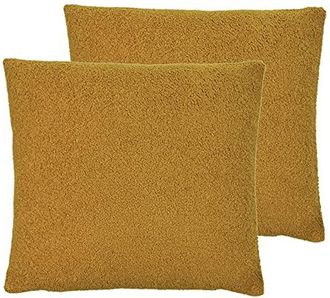 furn. Evans Lichfield Malham Twin Pack-Feder gefüllte Kissen, Maschinenwaschbar, Safran, 50 x 50cm, 2