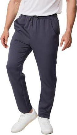 Generic Pantalon d&eacute;contract&eacute; &agrave; coupe droite pour homme - Pour le bureau et le port intelligent - Taille &eacute;lastique - Pantalon de printemps confortable, gris, S
