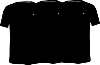Tommy Hilfiger T-Shirts Manches Courtes Lot de 3 Homme Slim Fit, Noir (Black/Black/Black), XL