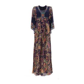Etro Maxikleid mit Paisleymuster und langen &Auml;rmeln - - Dresses - Damen - Mehrfarbig - XS