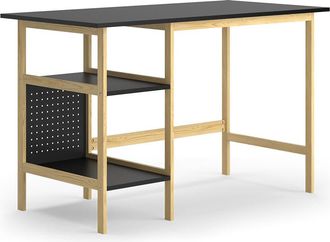 Vicco Schreibtisch Elvia, Arbeitstisch für das Büro, Schwarz, 120 x 60 cm