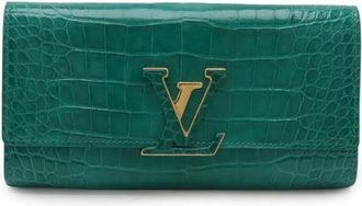 Louis Vuitton Portefeuille en cuir Pre-owned - Femme - Pre-owned - Vert - Taille: ONE Size