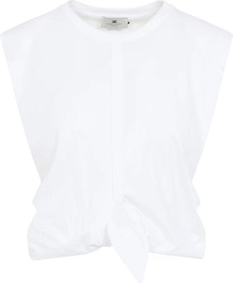 Elisabetta Franchi Femme, Tops, Blanc, Taille: 40 FR T-shirt avec