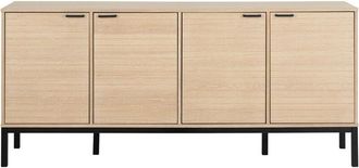 ebuy24 Kensington Sideboard 4 T&uuml;ren 4 Regale Eichen Dekor
