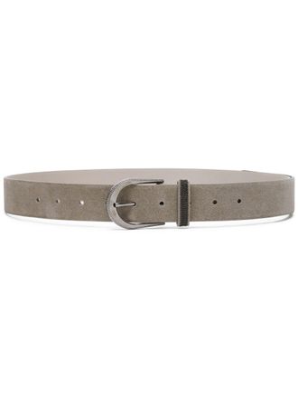 Brunello Cucinelli ceinture en cuir - Gris